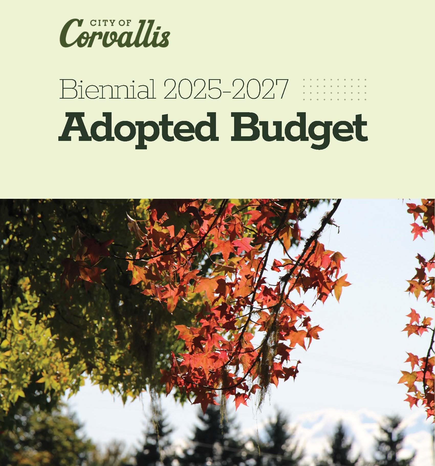 City of Corvallis Adopted Budget BN 25-27 | Corvallis Oregon