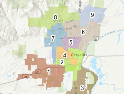 Ward Boundary Maps | Corvallis Oregon