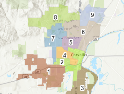 City Adopts New Ward Boundary Maps | Corvallis Oregon