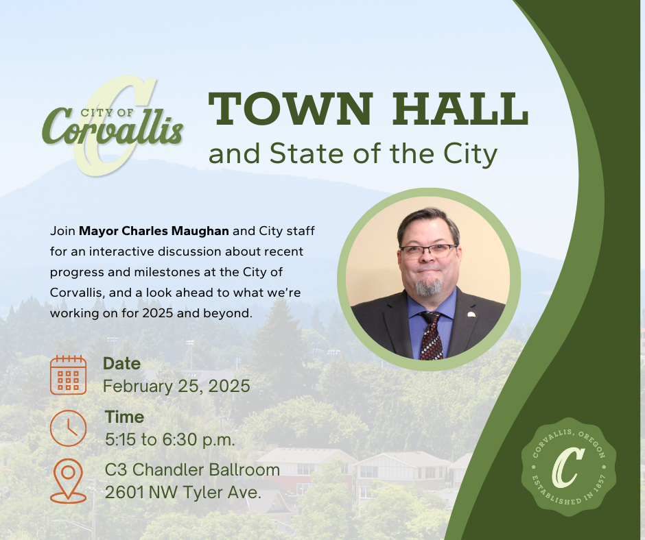 Mayor's Town Hall and State of the City [POSSIBLE QUORUM] | Corvallis ...