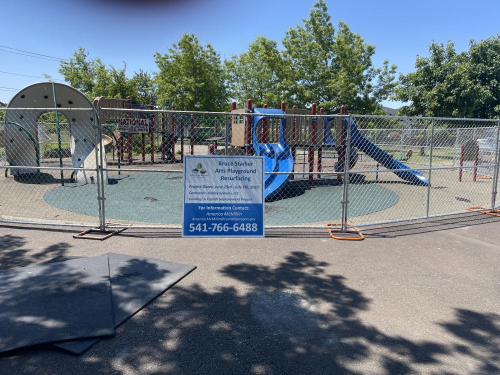 Bruce Starker Arts Park Playground Resurfacing | Corvallis Oregon
